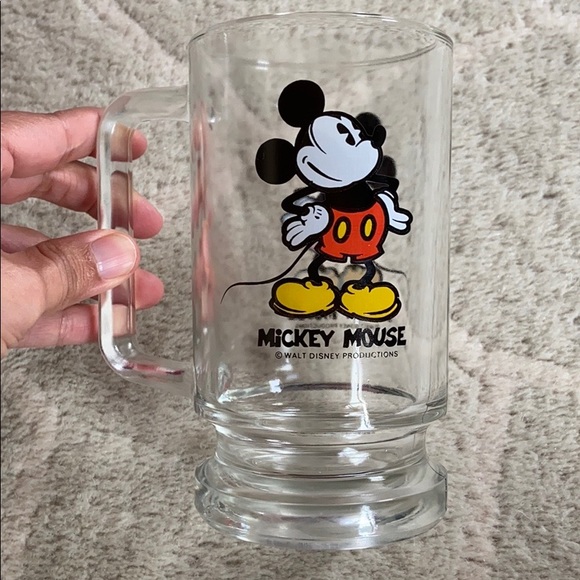 Dining | Vintage Mickey Mouse Glass Mug | Poshmark